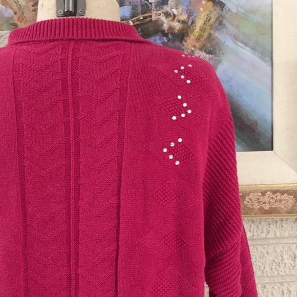 Sweaters | Cable Knit Rhinestone Embellished Sweater | Poshmark